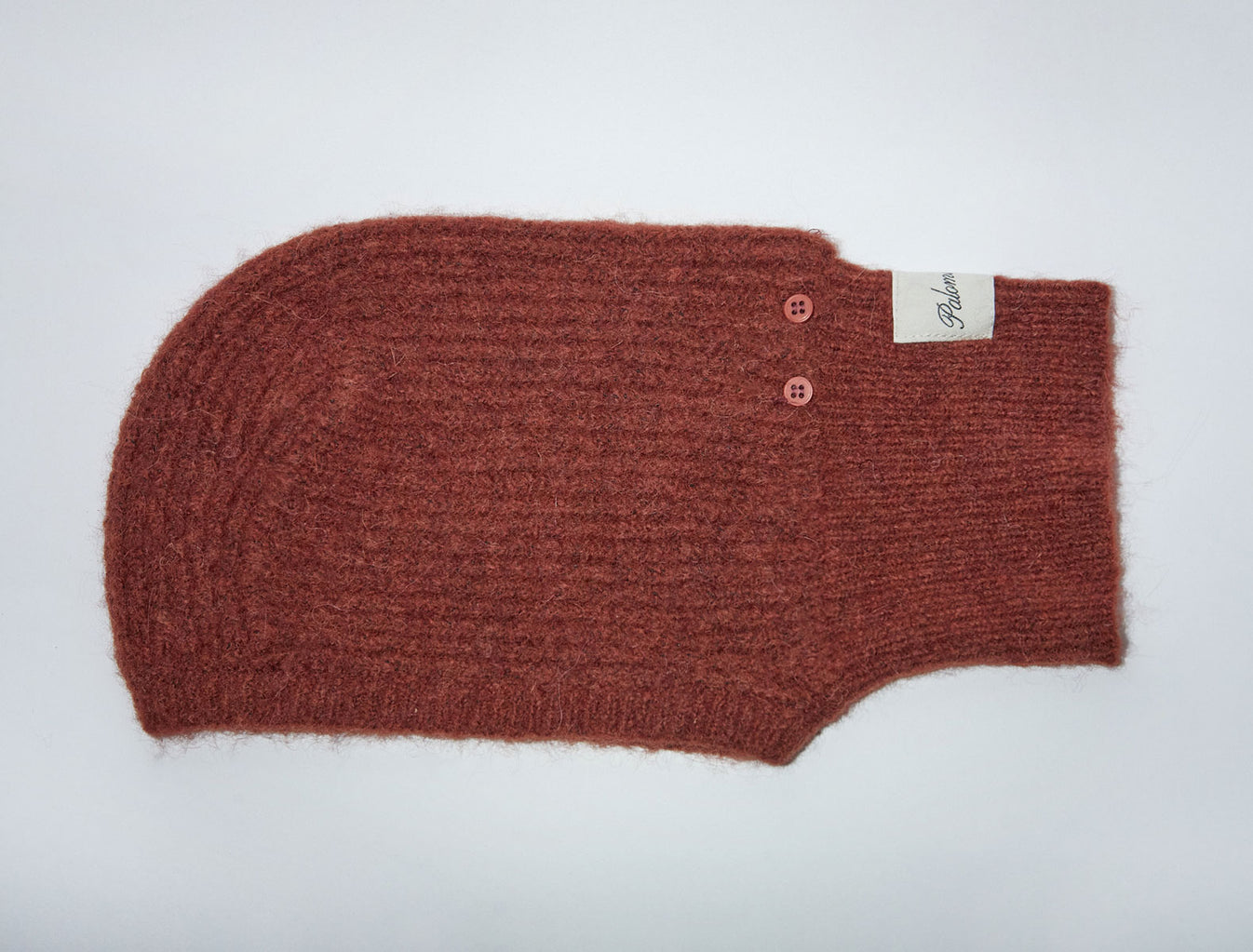 BUTTONS ANGELS-Rust balaclava with buttons on the back – Paloma Wool