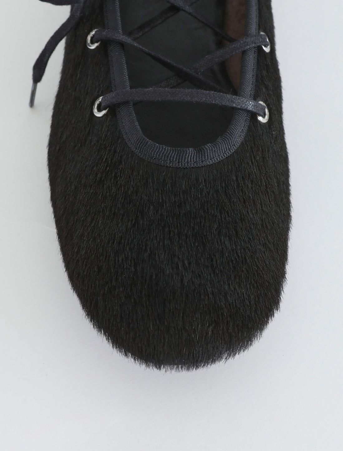 PINA-Dark brown lace-up leather ballerina – paloma wool