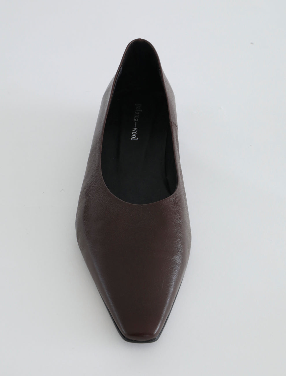 LUELLA-Brown rectangular toe shoes with mini wedge heels – paloma wool