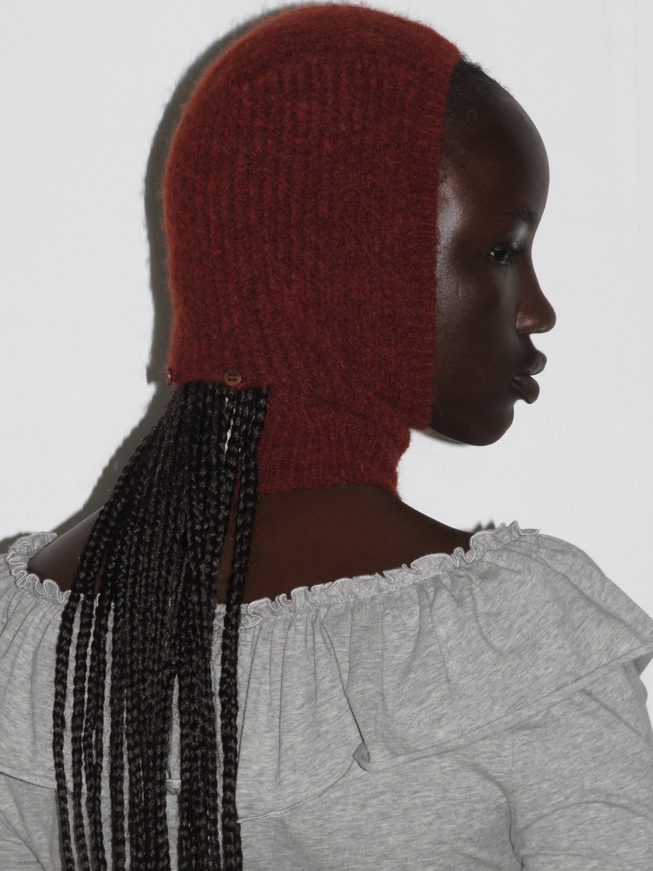 BUTTONS ANGELS-Rust balaclava with buttons on the back – Paloma Wool