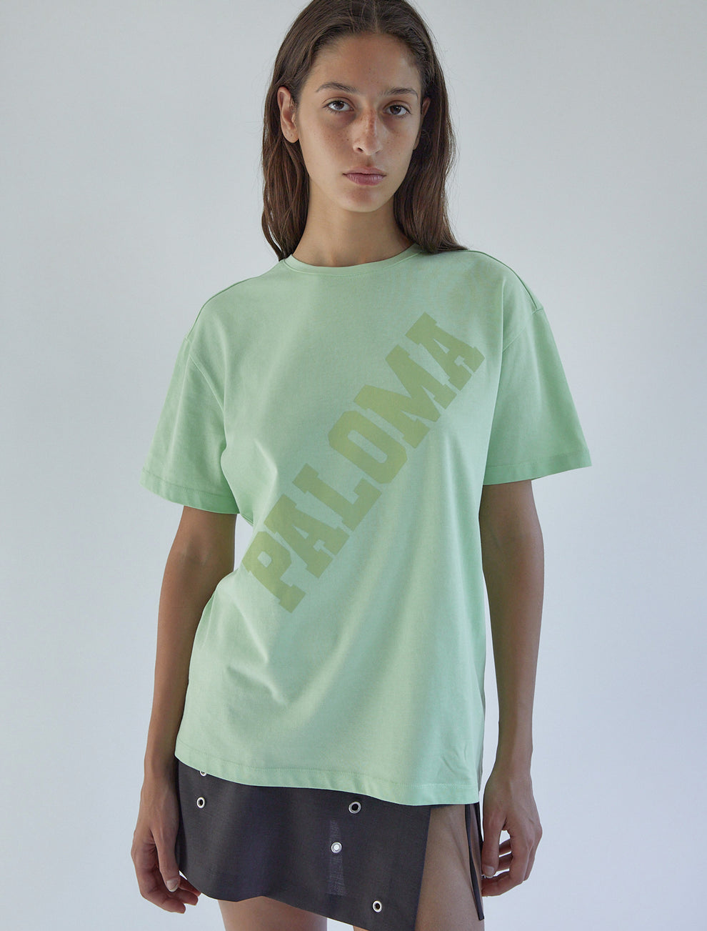 PALOMA-Green reversible t-shit with 'Paloma' print – paloma wool